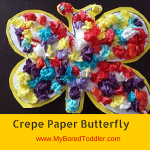 Crepe Paper Butterfly - My Bored Toddler