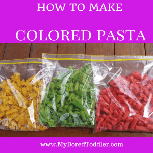 how to make colored pasta - My Bored Toddler
