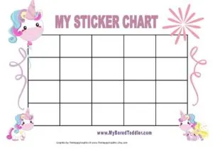 UNICORN PRINTABLE REWARD CHART FOR TODDLERS - My Bored Toddler