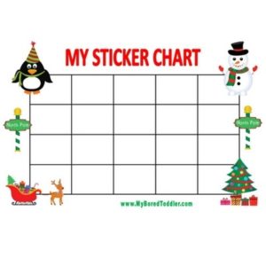 printable reward chart for Christmas - My Bored Toddler