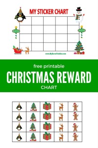 Printable reward chart for Christmas - My Bored Toddler