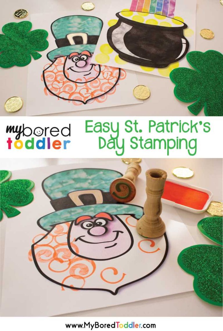 Easy St. Patrick's Day Stamping - My Bored Toddler