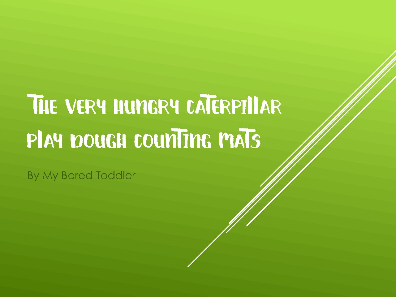 very hungry caterpillar counters printable - My Bored Toddler