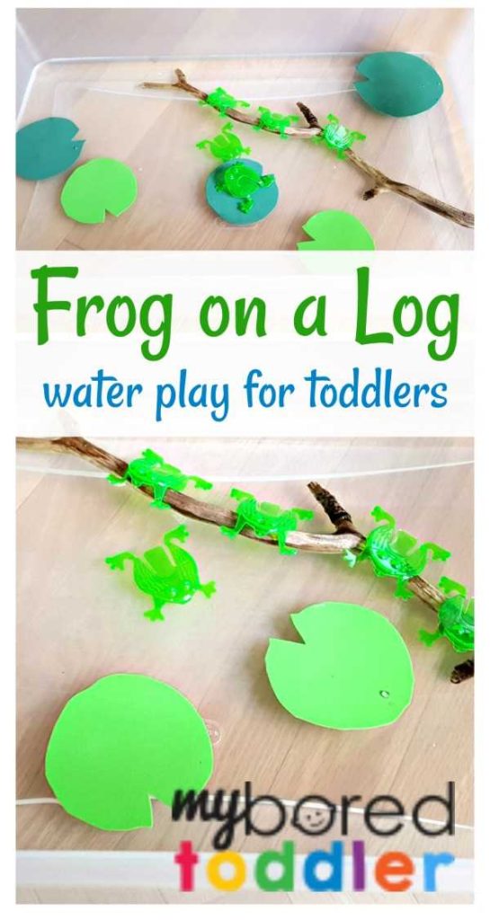 Frogs on a Speckled Log Water Play - My Bored Toddler