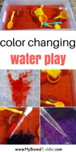 Color Changing Water Play - My Bored Toddler