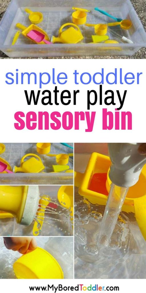 Easy Water Sensory Bin for Toddlers - My Bored Toddler