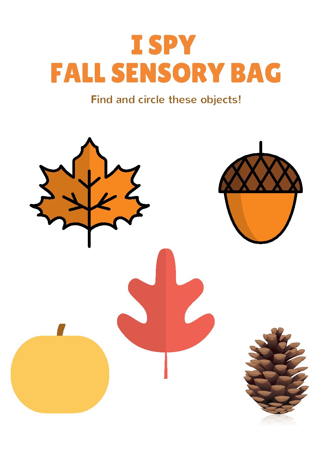 I spy fall sensory bag - My Bored Toddler