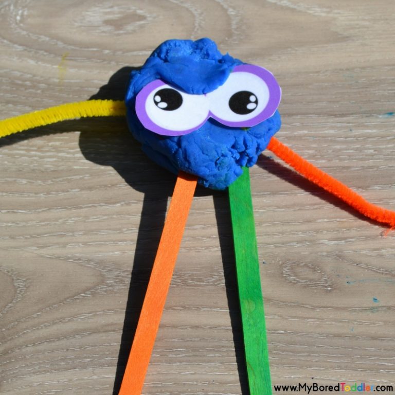 Playdough Monster Invitation to Play - My Bored Toddler