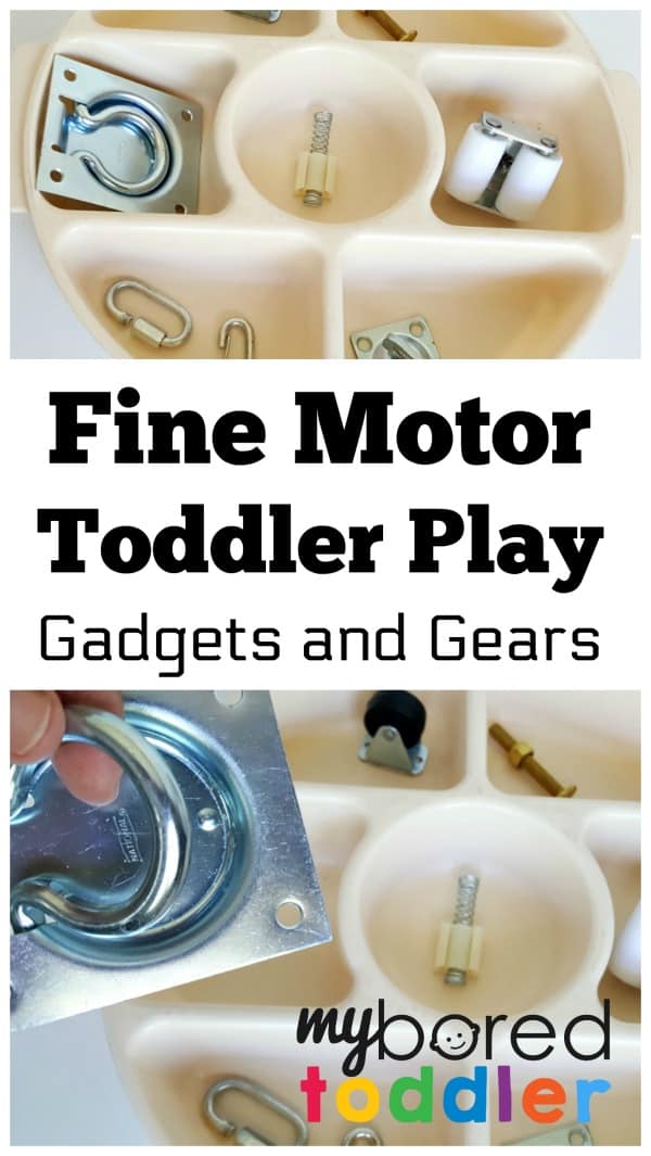 Gadgets and Gears Fine Motor Play - My Bored Toddler