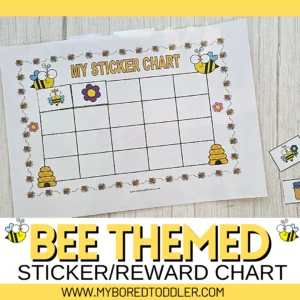 BEE THEMED STICKER REWARD CHART BEHAVIOR MANAGEMENT - My Bored Toddler