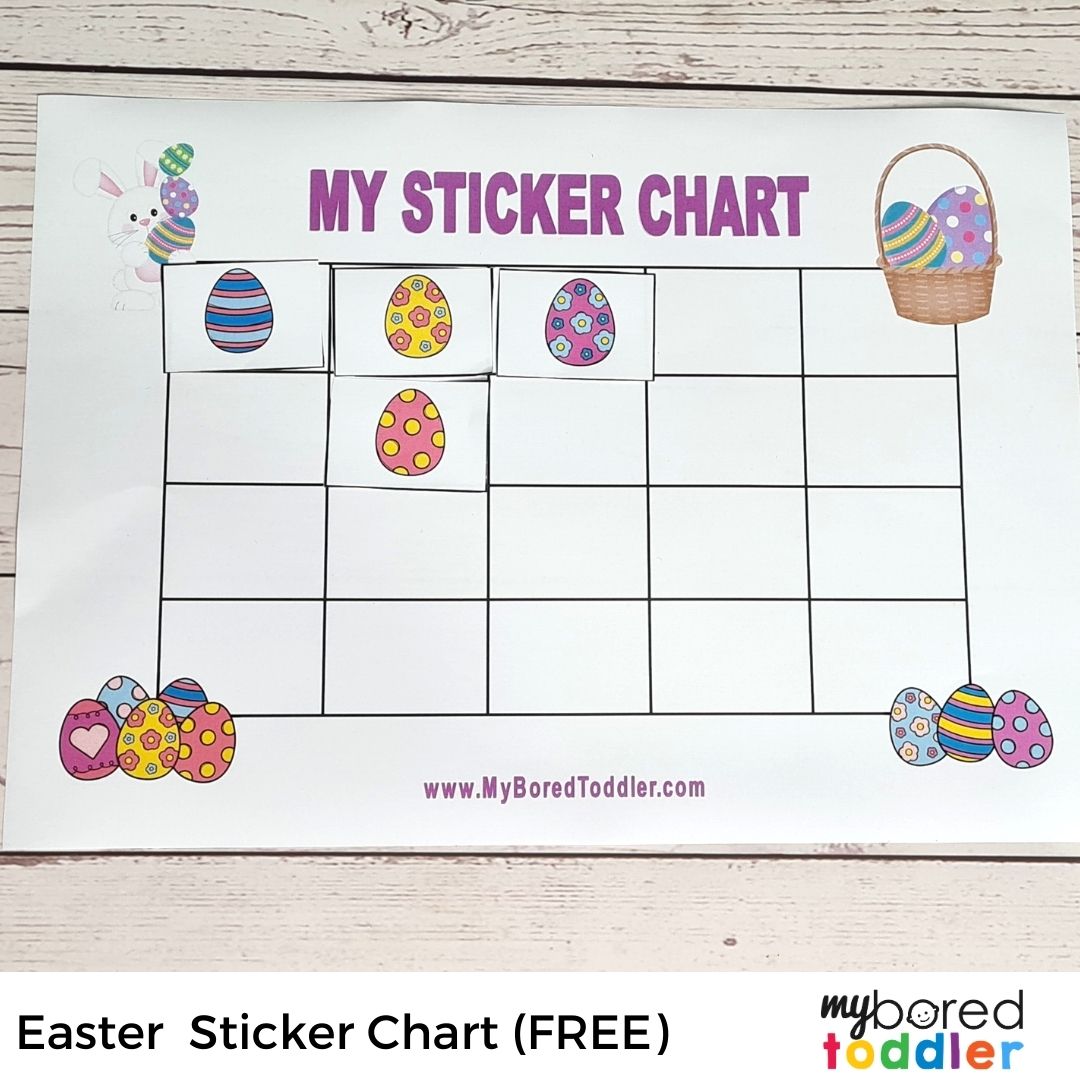 Easter Sticker Reward Chart - My Bored Toddler