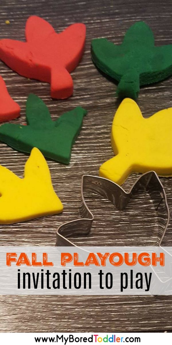easy autumn fall playdough invitation to play for toddlers and ...