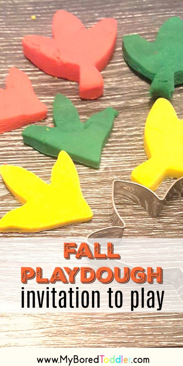 Easy Autumn / Fall Playdough Activity - My Bored Toddler