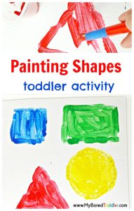 Painting Shapes - Easy Toddler Painting Activity - My Bored Toddler