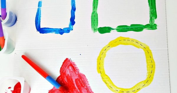 Painting Shapes - Easy Toddler Painting Activity - My Bored Toddler