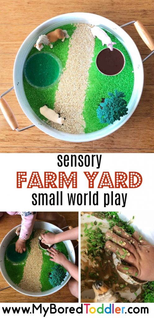 How to Set Up a Sensory Farm Yard Small World - My Bored Toddler