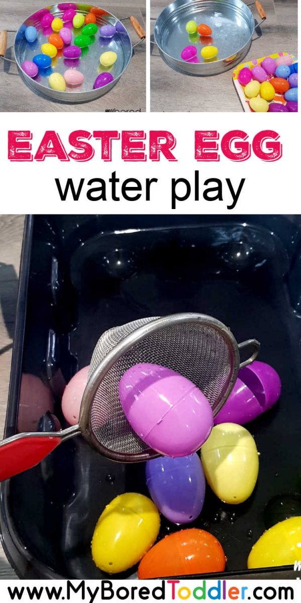 Easter Egg Water Play Sensory Bin - My Bored Toddler