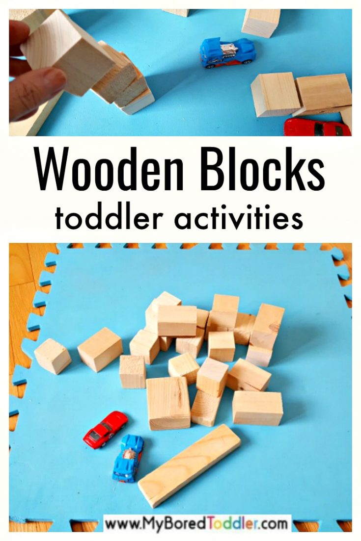 Wooden blocks for toddler activities - My Bored Toddler