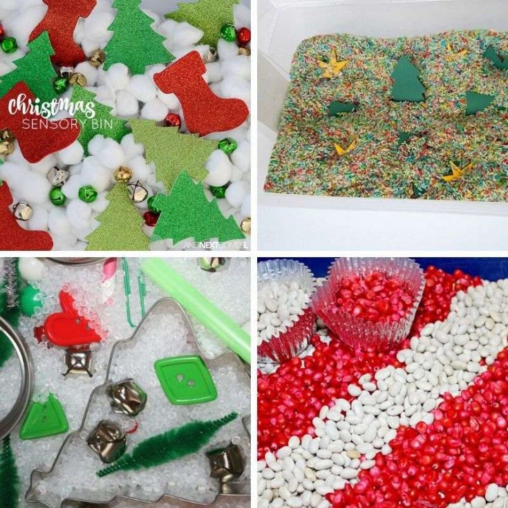 Christmas Sensory Bins for Toddlers - My Bored Toddler