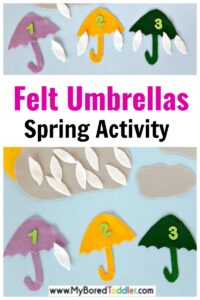 Felt Umbrellas Spring Activity - My Bored Toddler Fun Spring Activity!