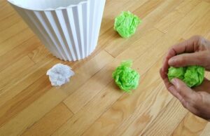 Paper Scrunch and Toss Game for Toddlers - My Bored Toddler