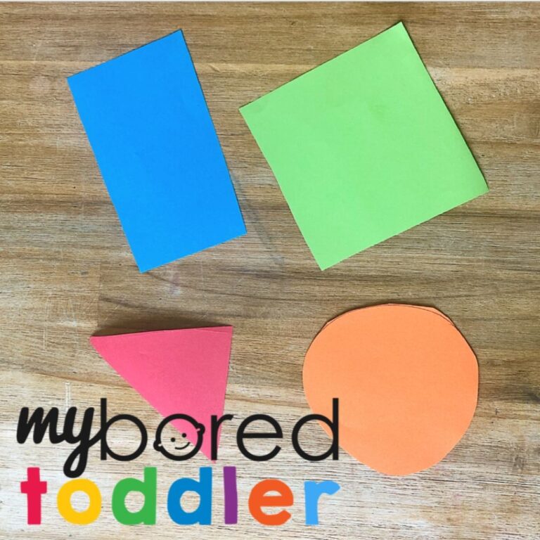 DIY Shapes Mobile - My Bored Toddler