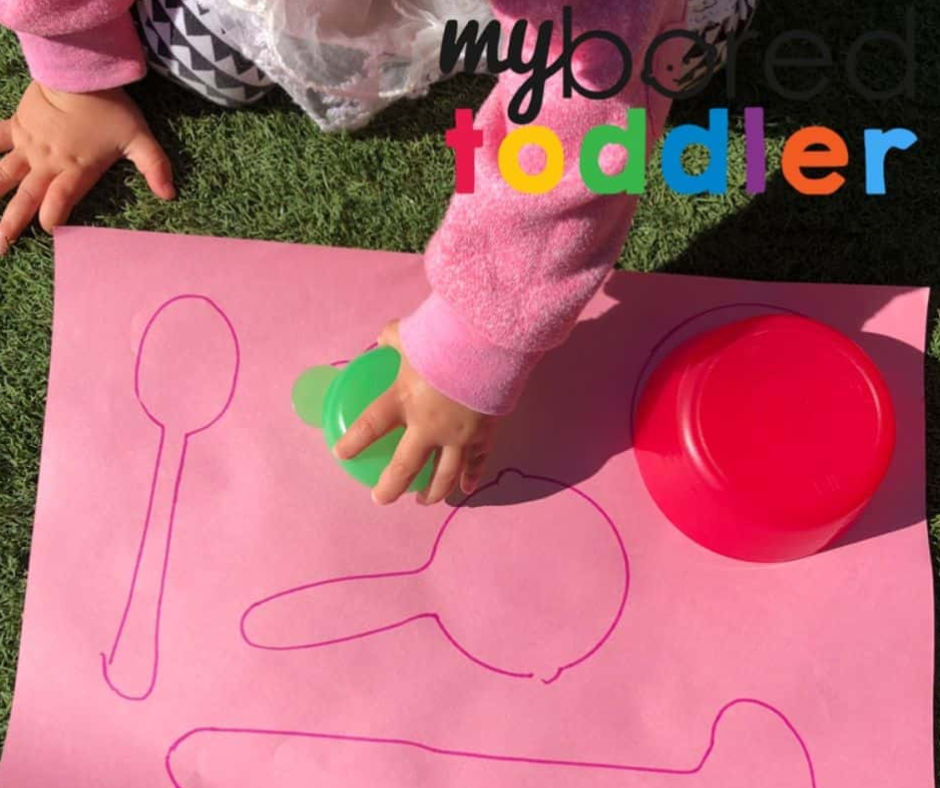 DIY Utensil Puzzle - My Bored Toddler Fun for toddlers!