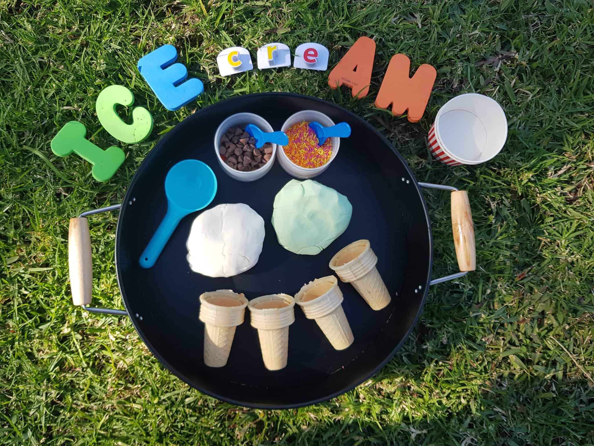 Edible Ice Cream Dough Sensory Play - My Bored Toddler