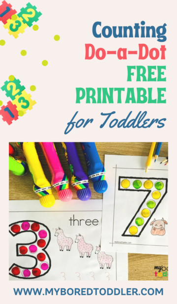 Free Counting Do-a-Dot Printable for Toddlers 2 - My Bored Toddler