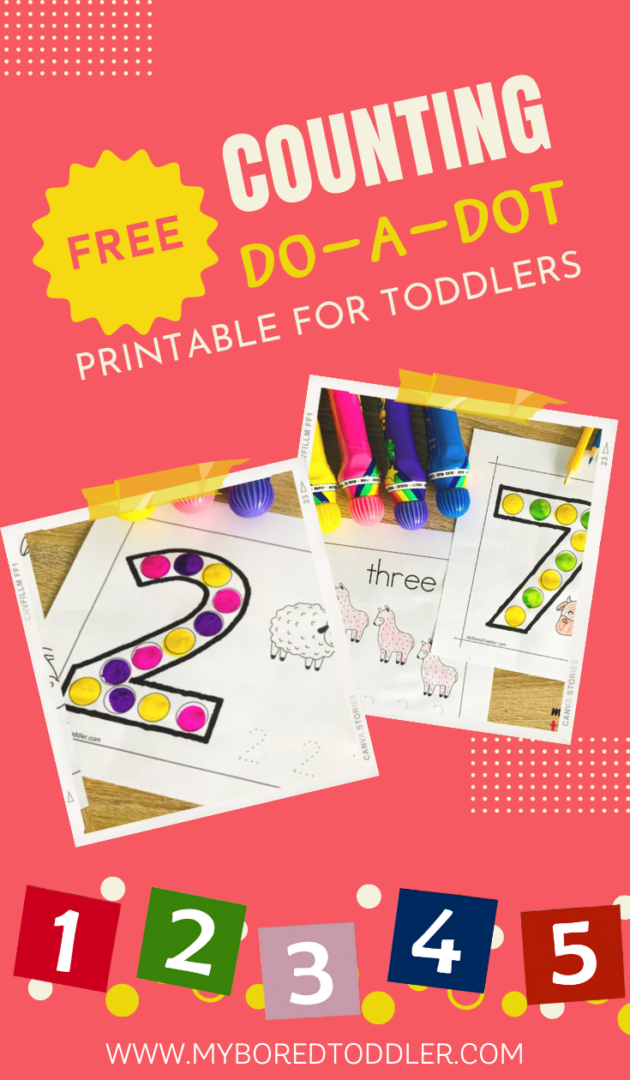 Free Counting Do-a-Dot Printable for Toddlers 3 - My Bored Toddler