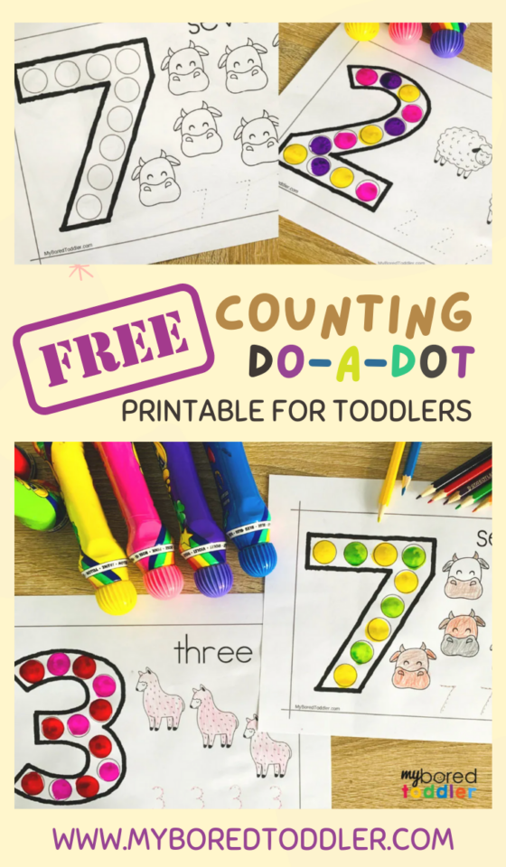 Free Counting Do-a-Dot Printable for Toddlers - My Bored Toddler