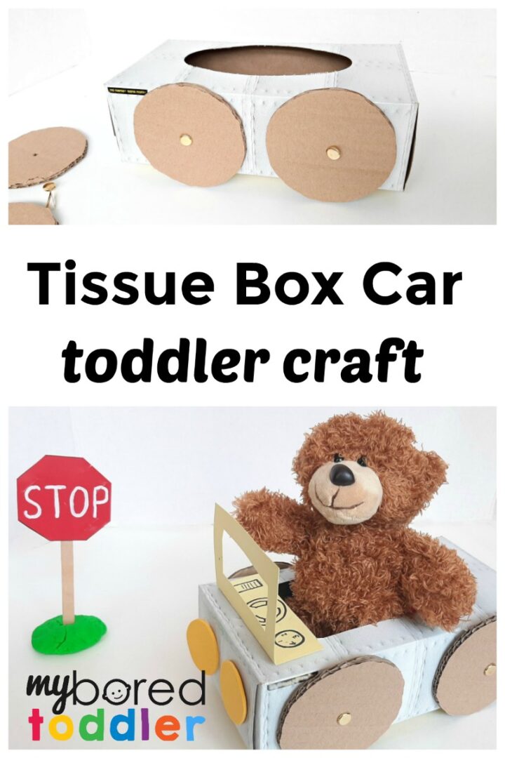 Tissue Box Car Toddler Craft - My Bored Toddler Toddler Fun!
