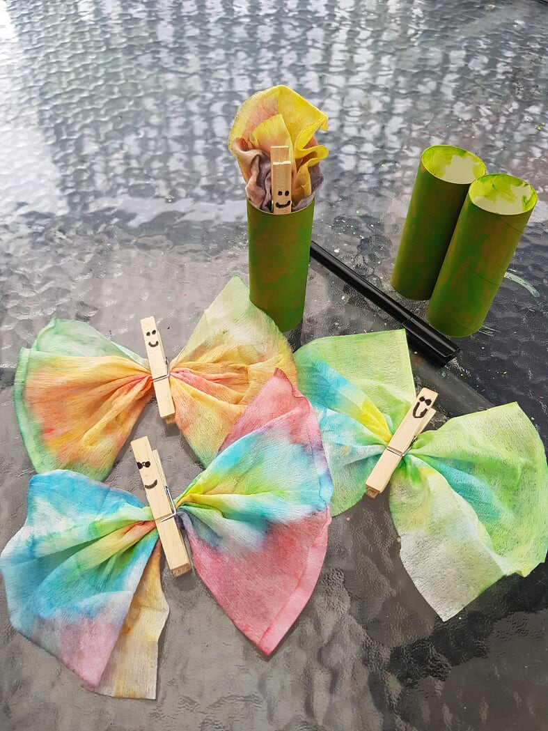 Emerging Butterfly Process Art - My Bored Toddler