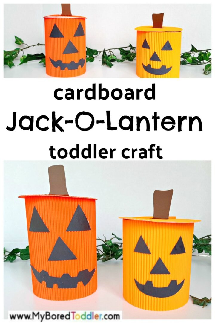 Cardboard Jack-O'-Lantern Craft for Toddlers - My Bored Toddler