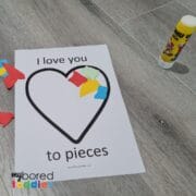 Valentine's Day - I Love You to Pieces (free template) - My Bored Toddler