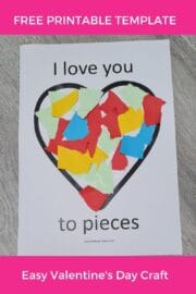 Valentine's Day - I Love You to Pieces (free template) - My Bored Toddler