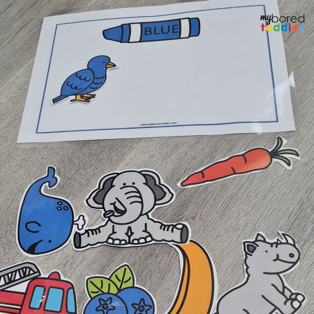 free printable color matching cards - My Bored Toddler