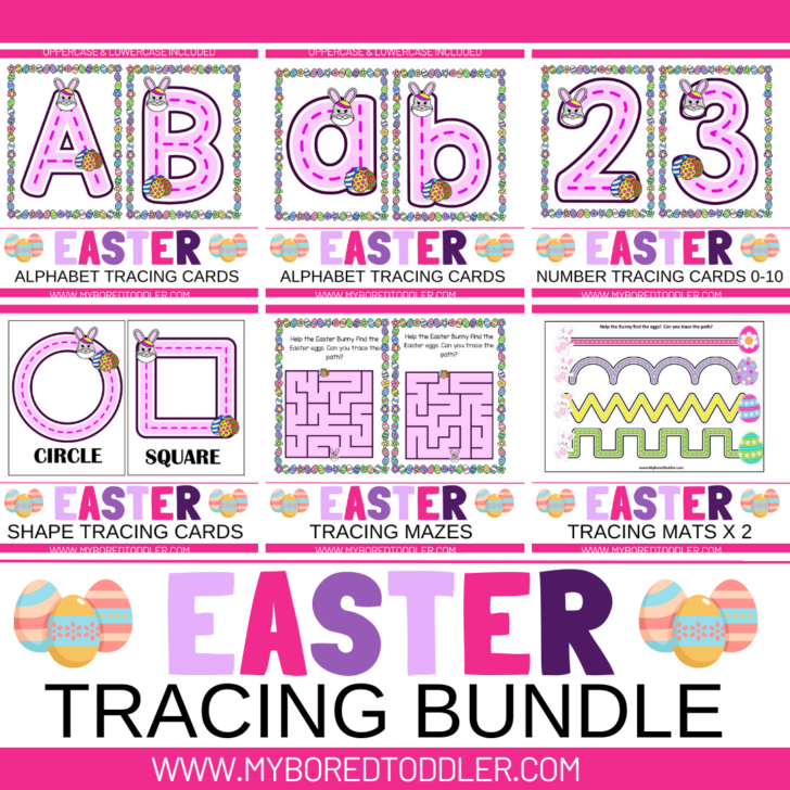 easter tracing bundle - My Bored Toddler