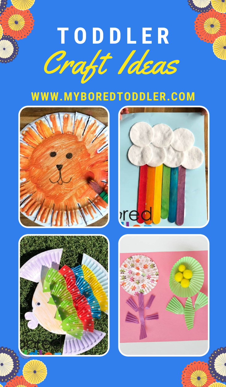 12 Easy Crafts for Toddlers - My Bored Toddler Easy and lots of fun!