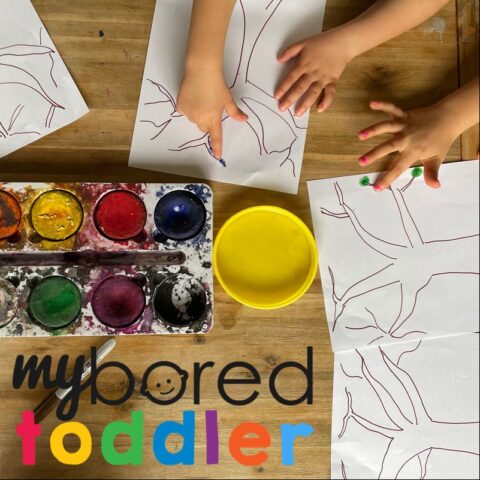 Seasons Finger Painting for Toddlers - My Bored Toddler