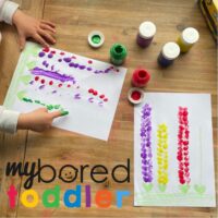 Springtime Fingerprint Flowers - My Bored Toddler