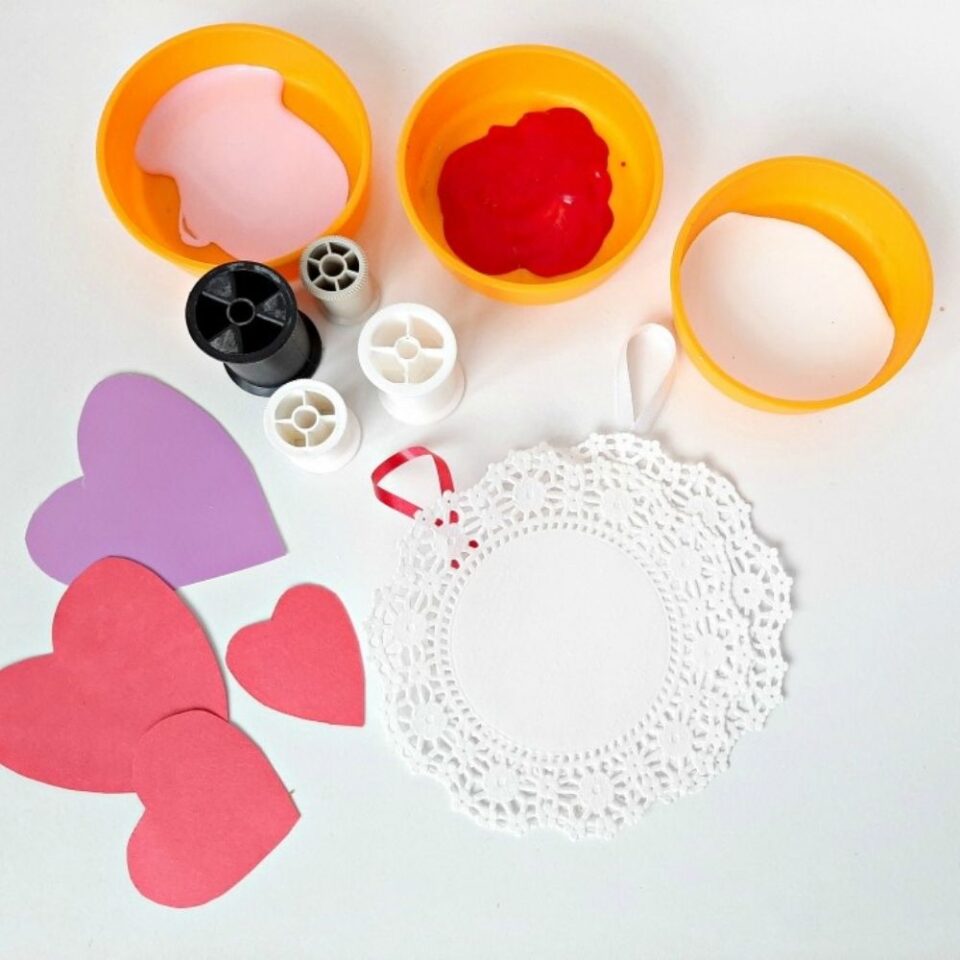 Painting with Spools - My Bored Toddler