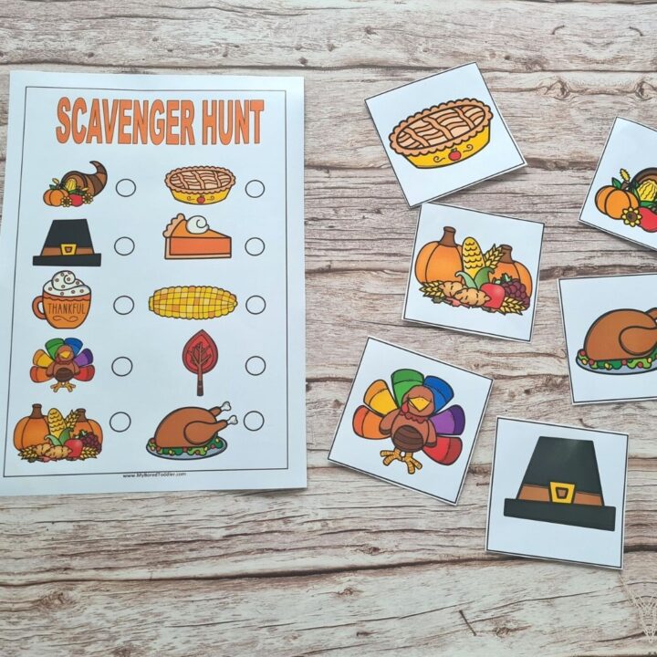 Thanksgiving Scavenger Hunt for Toddlers - FREE printable - My Bored ...
