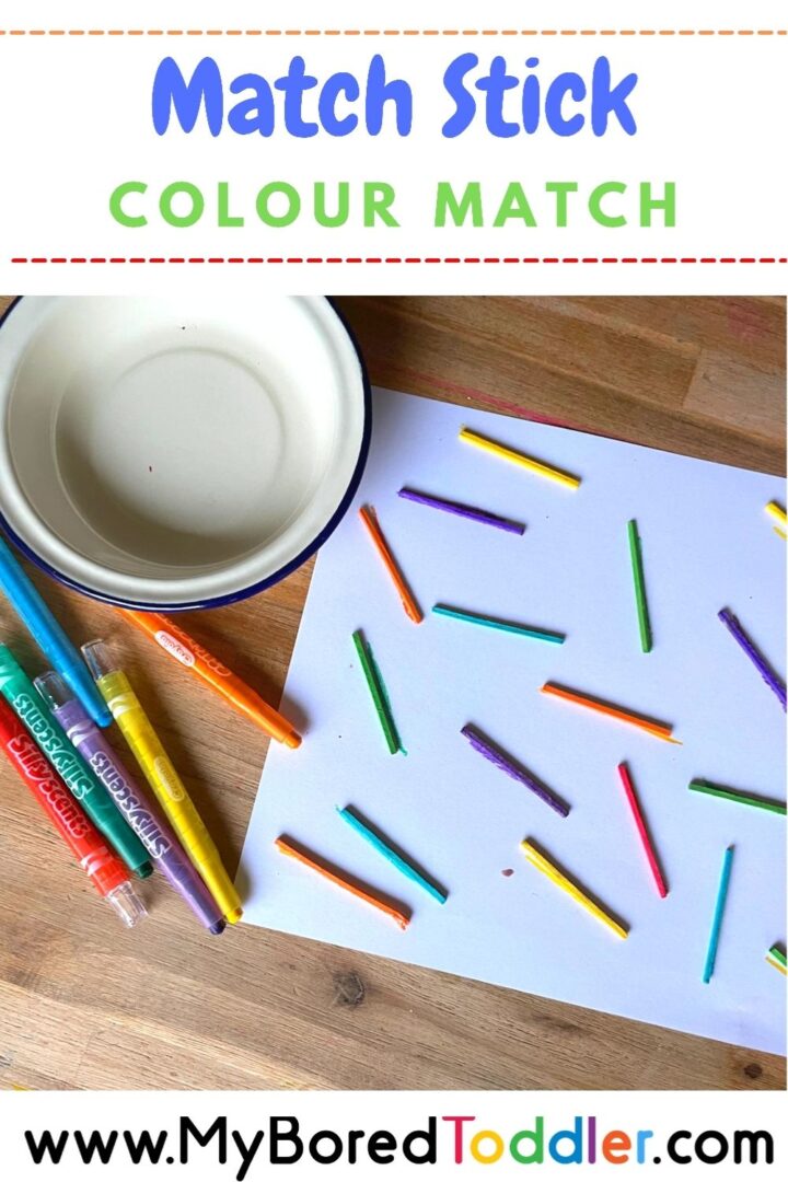 Matchstick Colour Match - My Bored Toddler Fine Motor Skills Activity!