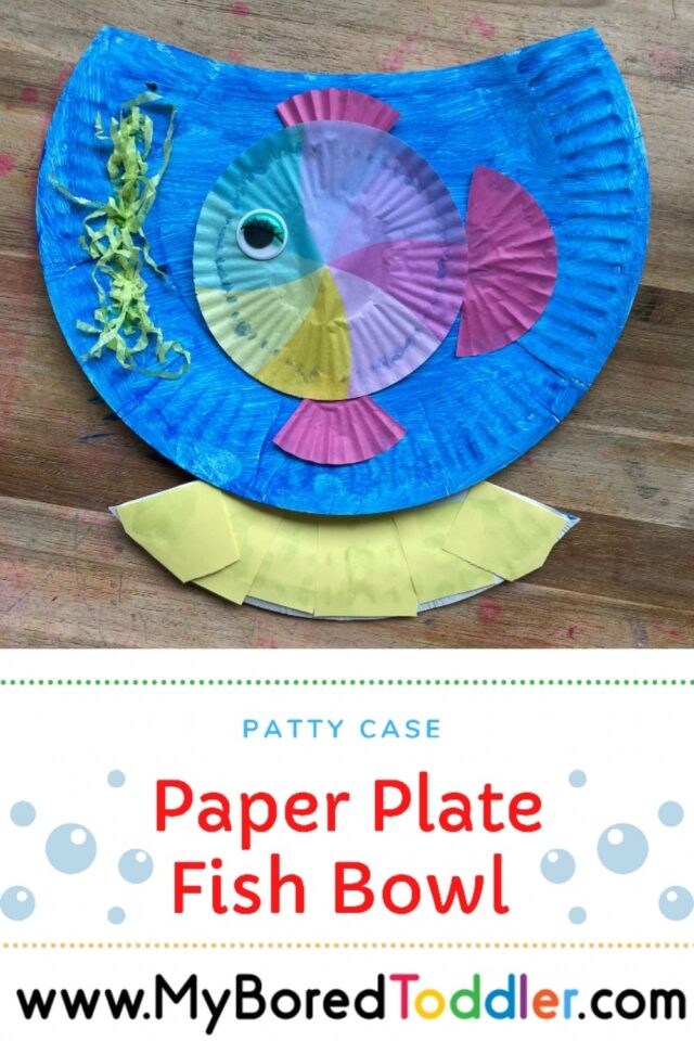 Paper Plate Fishbowl - My Bored Toddler