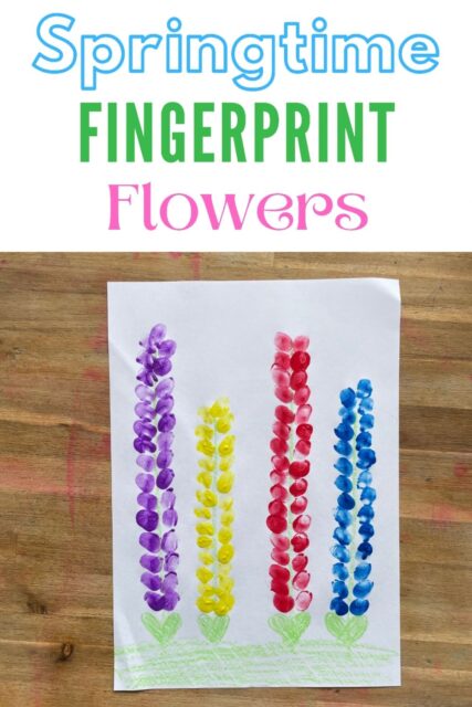 Springtime Fingerprint Flowers - My Bored Toddler