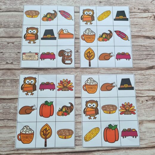Thanksgiving Bingo Game - Free Printable for Toddlers - My Bored Toddler