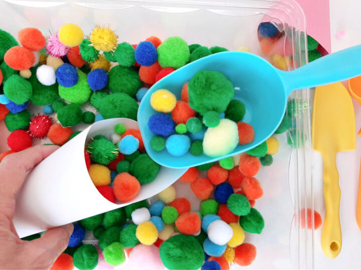 Ice Cream Cone Sensory Bin - My Bored Toddler Sensory fun!