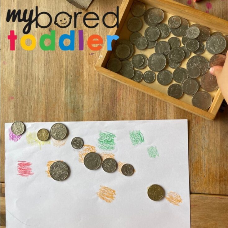 Coin Rubbing - My Bored Toddler