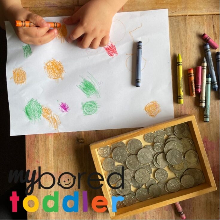 Coin Rubbing - My Bored Toddler